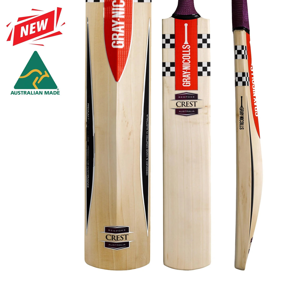 GRAY-NICOLLS GN Crest Light English Willow Cricket Bat '25/26 - Short ...